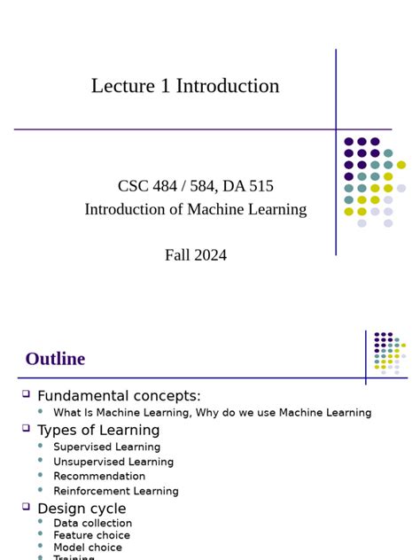 Lecture01 Introduction To Machine Learning Chapter1 Pdf Machine