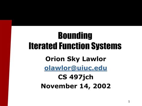 Ppt Bounding Iterated Function Systems Powerpoint Presentation Free