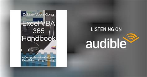 Excel Vba 365 Handbook Audiobook By Drliew Voon Kiong