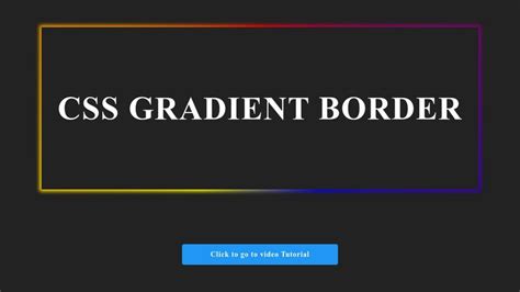 Gradient Border Css Conic Gradient