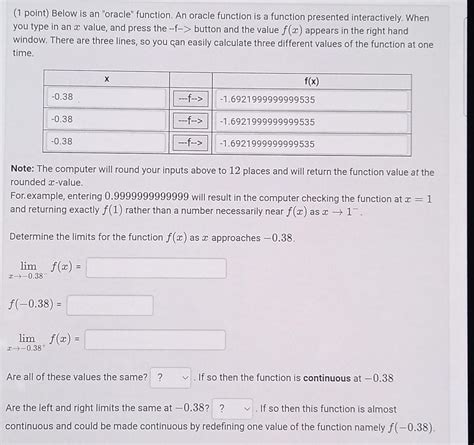 Solved 1 Point Below Is An Oracle Function An Oracle