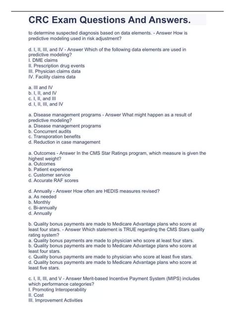 Crc Exam Questions And Answers Crc Stuvia Us