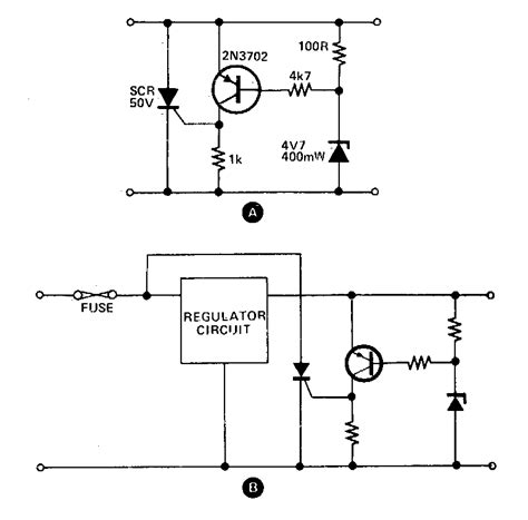 Simple Crowbar Circuit Diagram Electronic Circuit Diagrams And Schematics