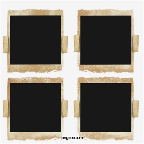 복고 정사각형 인화지 요소 테이프 일러스트 폴라로이드 인화지 접착 테이프 검은 Png 일러스트 및 Psd 이미지 무료 다운로드 Pngtree Print