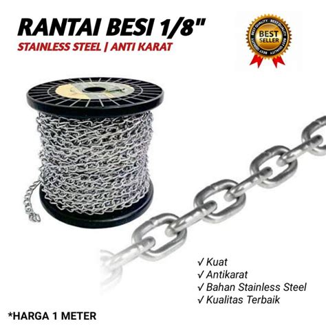 Jual Rantai Kapal 18 Inch Mitec Galvanis Stainless Steel Rante Besi