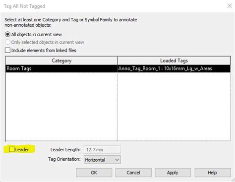 solved room tag automatic leader autodesk community