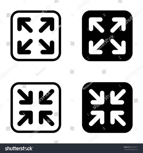 Full Screen Exit Full Screen Icon Stock Vector Royalty Free
