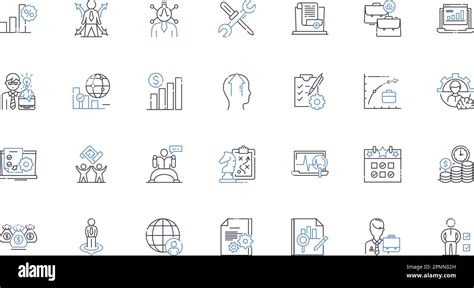 Product Analysis Line Icons Collection Features Functionality Design