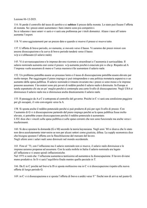 Lezione Economia Monetaria Internazionale 6 12 2021 Lezione 06 12
