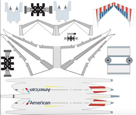 Boeing 787 9 American Airlines Paper Airigami Virgin Atlantic