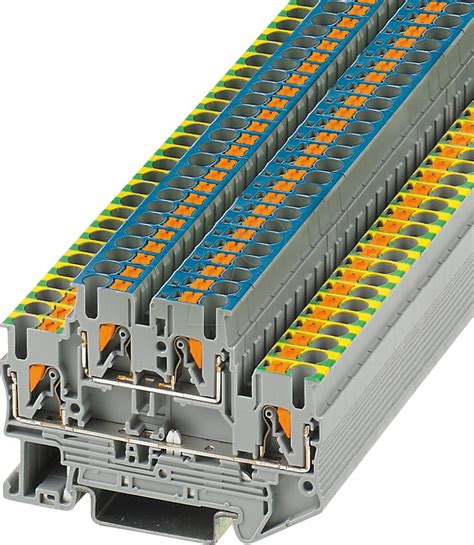 Pttb 25 Pe N Protective Conductor Double Deck Terminal Block Pttb 25 Gray At Reichelt