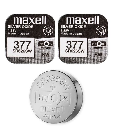 Батарейка для часов Maxell 377 (SR626SW /SR66) 2шт - купить с доставкой ...