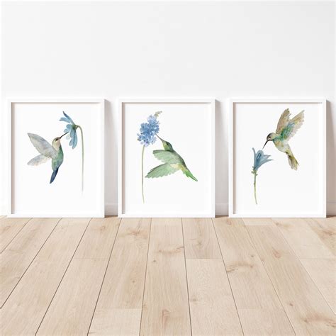 Hummingbird Wall Art Etsy