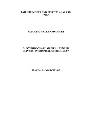 Fillable Online FAILURE MODES AND EFFECTS ANALYSIS Fax Email Print PdfFiller