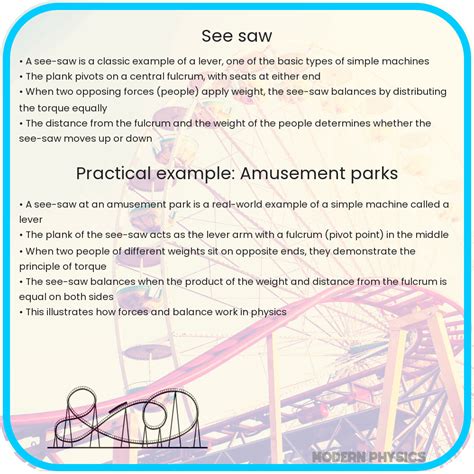 See Saw Balancing Physics Equilibrium And Torque