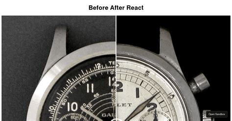 before after react codesandbox