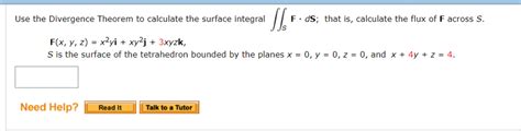 solved use the divergence theorem to calculate the surface