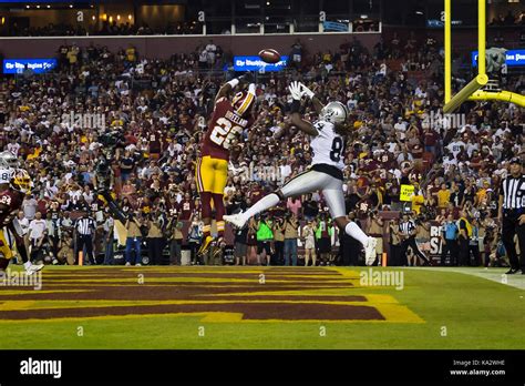 Landover Maryland Usa 24th Sep 2017 Oakland Raiders Wide Receiver
