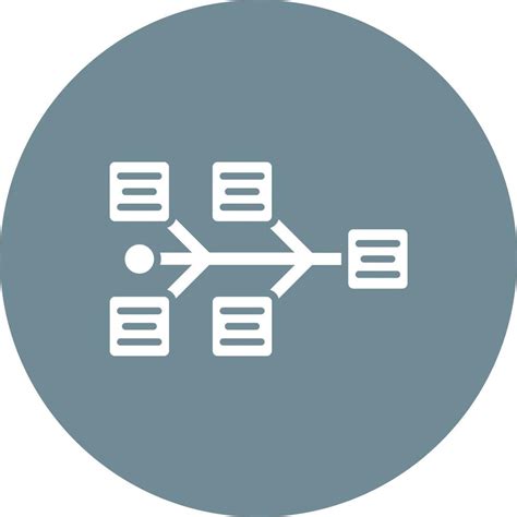 Fishbone Diagram Glyph Circle Background Icon 17678065 Vector Art At
