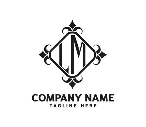 Lm Modern Monogram Logo Premium Ai Generated Vector