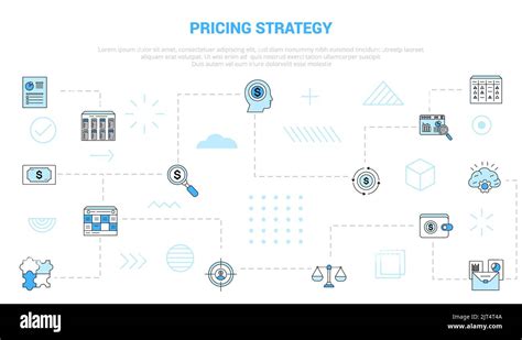 Pricing Strategy Concept With Icon Set Template Banner With Modern Blue Color Style Vector