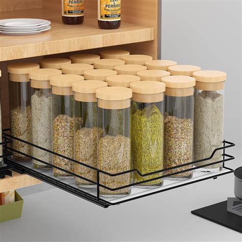 Pull Out Spice Rack Organizer For Cabinet Heavy Duty Slide Out Spice