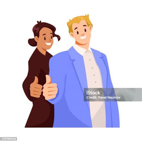 남자와 여자 성격 보여주기 엄지 손가락 손 몸짓 표현 와 몸 언어 와 감정 와 바디 언어 벡터 일러스트 레이 션 감정에 대한 스톡 벡터 아트 및 기타 이미지 Istock