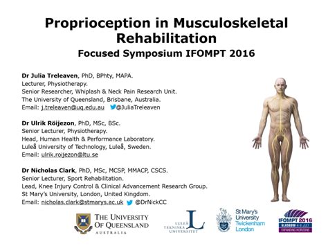 Pdf Proprioception In Musculoskeletal Rehabilitation