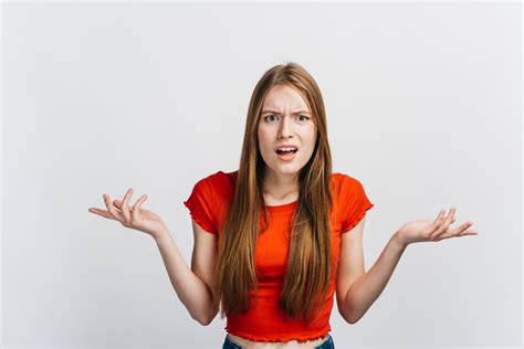 Premium Photo Confused Woman Not Looking Happy