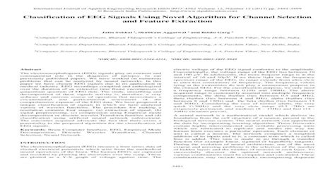 Classification Of Eeg Signals Using Novel Algorithm For