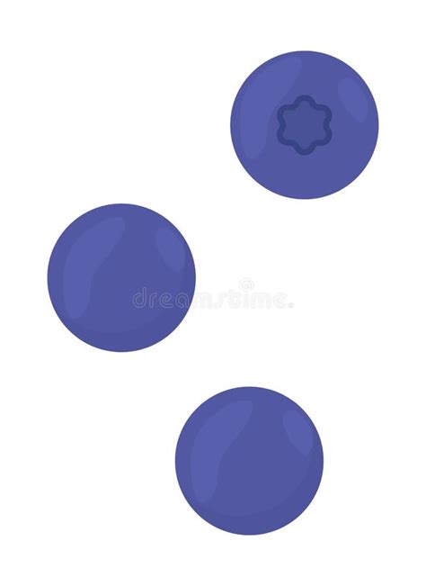 Blueberries Semi Flat Color Vector Objects Set Stock Vector Illustration Of Wild Editable