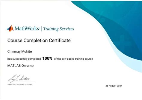 Chinmay Mohite On Linkedin Successfully Completed Matlab Onramp Course