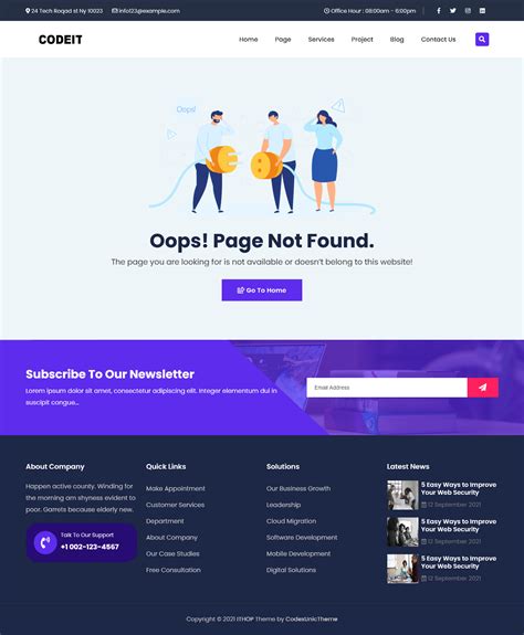 Codeit Technology And It Solutions Html5 Template By Codexunictheme