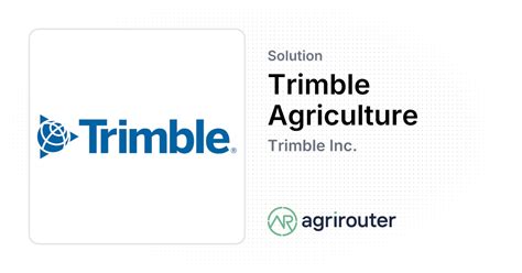 Trimble Agriculture — Agrirouter Solution Finder