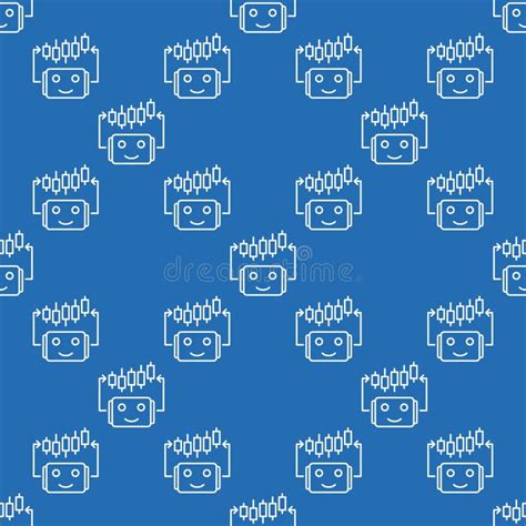Automated Crypto Trading Bot With Candlestick Chart Vector Seamless Pattern In Outline Style