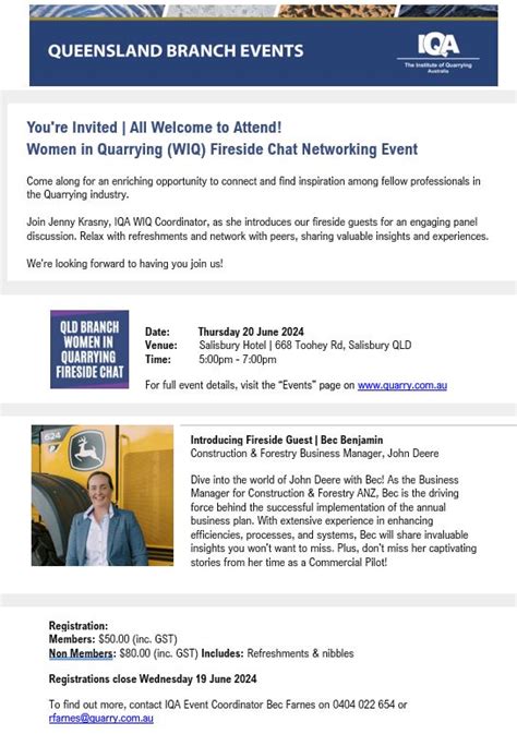 The Iqa Women In Quarrying Wiq Team Bring Together Some Really Amazing And Insightful Events