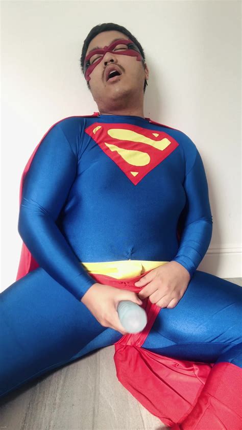Superman Masturbates And Shoots Powerful Cum Explosion