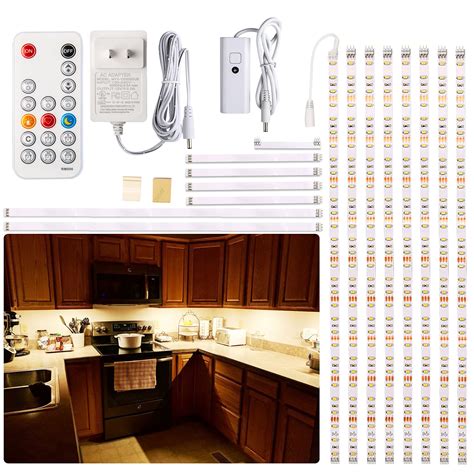Wobane Under Cabinet Led Lighting Kit 8pcs Led Strip Lights With