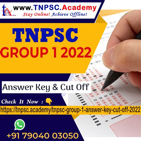 [cut Off Updated] Tnpsc Group 1 2022 Answer Key Group 1 Cut Off Tnpsc Academy