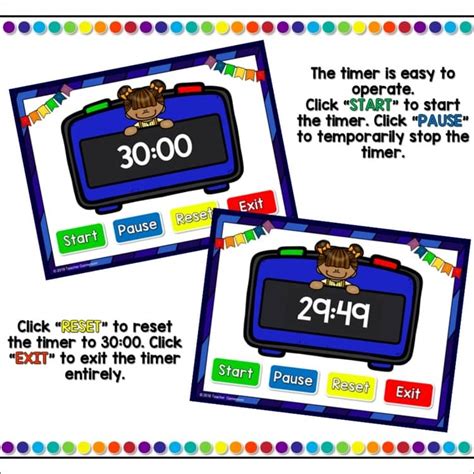 Classroom Timer 30 Minutes Time Management Visual Timer Digital