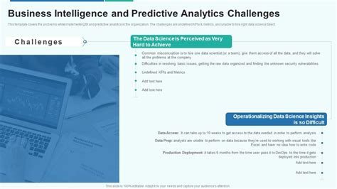 Data Analytics Playbook Business Intelligence And Predictive Analytics