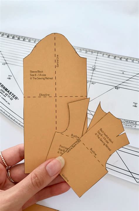 Printable Quarter Scale Bodice And Sleeve Pattern Blocks Etsy Uk