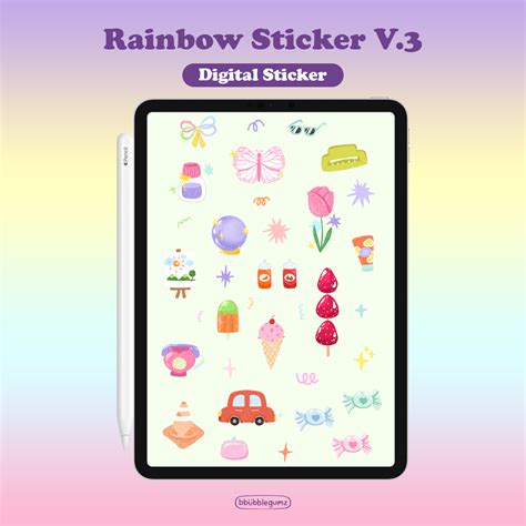 Bbubblegumz Digital Sticker Rainbow Sticker V3 Fahfahsworld