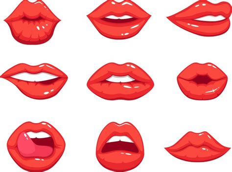Cartoon Lips Vector Images And Graphics For Commercial Use Vectorstock