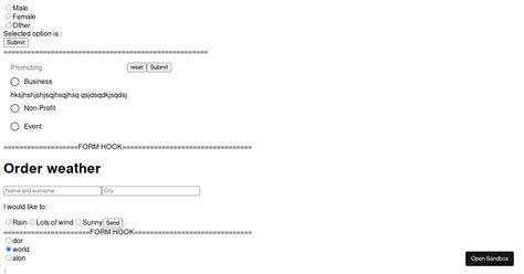 React Codesandbox React Codesandbox