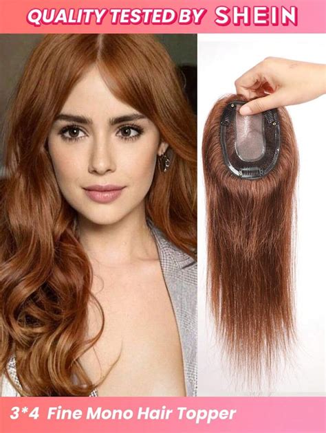 Human Hair Topper Full Hand Tied Lace Base With Mono Base Toppers For