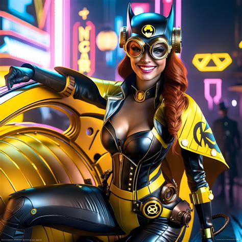 Smiling Batgirl Cyberpunk Art Sdxl 10 Raiart