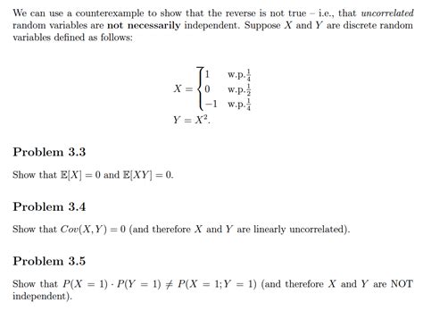 solved problem 3 independent vs uncorrelated we showed in