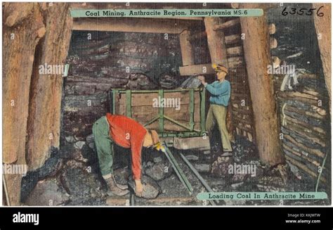An Image Showing The Loading Of Coal In An Anthracite Mine In The