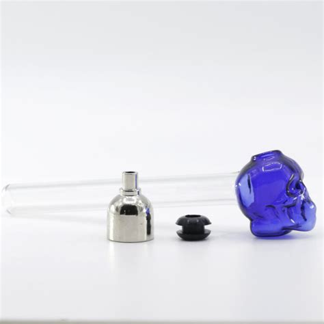 Spot New Glass Skull Pipe Foreign Trade 125mm Cross Border Smoking Pipe